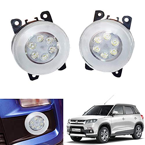 Autofasters DRL Ring with 6 LED Fog Light For Brezza - Car And Bike Care